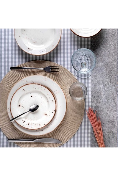 Tulu Porselen Lale 24 Parça Yemek Takımı