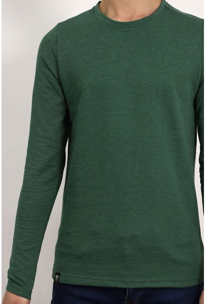 Su Yesılı Bisiklet Yaka Sweat