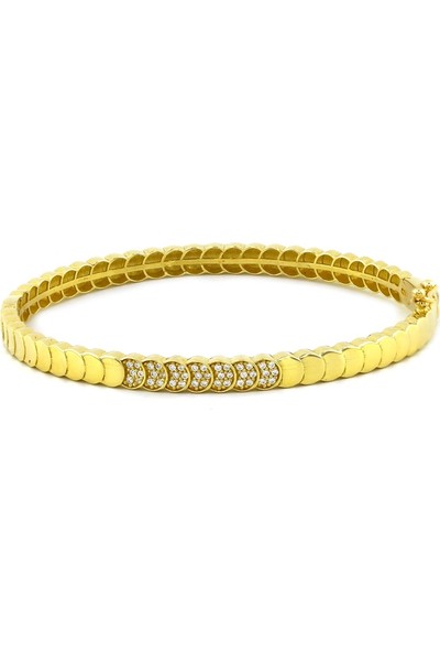 Altınkaynak 14 Ayar Kelepçeli Altın Bilezik