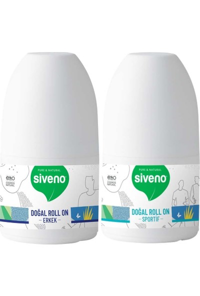 Siveno Doğal Roll-On Erkek ve Sportive 50 ml