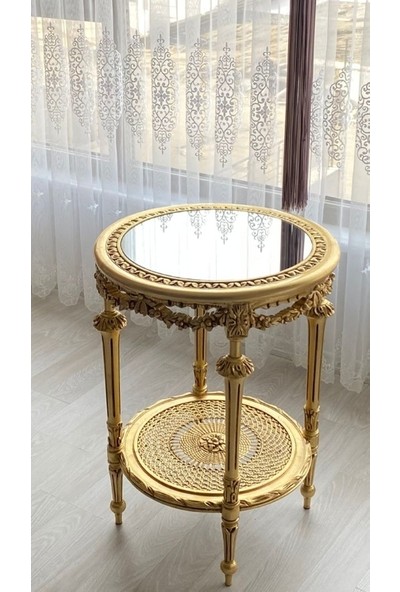 Yağız Mobilya Aksesuar Oymalı Yan Sehpa