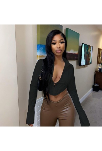 Muzi Avrupa ve Amerikan Sınır Ötesi Kadın Giyim 2022 İlkbahar ve Yaz Yeni İçi Boş Gömlek Yaka İnce Uzun Kollu Gömlek Kadın (Yurt Dışından) Muzi Avrupa ve Amerikan Sınır Ötesi Kadın Giyim 2022 İlkbahar ve Yaz Yeni İçi Boş Gömlek Yaka İnce Uzun Kollu Gömlek Kadın (Yurt Dışından)