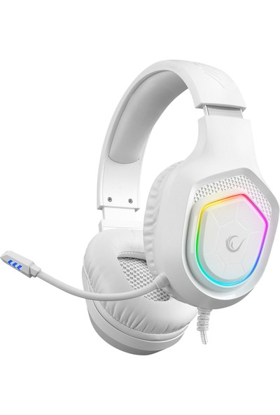 Rampage RM-K90 Vector Beyaz Rgb LED 3,5mm Gaming Mikrofonlu Oyuncu Kulaklığı Rampage RM-K90 Vector Beyaz Rgb LED 3,5mm Gaming Mikrofonlu Oyuncu Kulaklığı