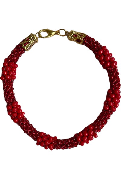Handmade Kırmızıboncukişlemelitakıseti