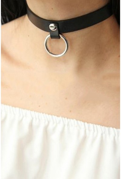 Secret Love Halkalı Şık Deri Choker Tasma - APFT253