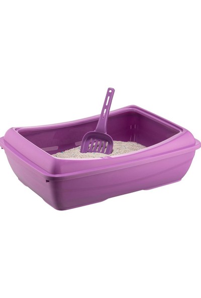 Mabes Mikopet Büyük Kedi Tuvaleti Mor