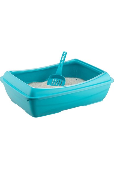 Mabes Mikopet Büyük Kedi Tuvaleti Mavi