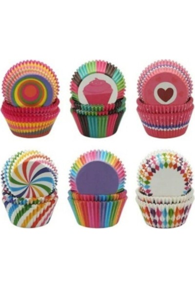 Roseroi 100'LÜ Muffin Kağıdı Kek Kalıbı Desenli Roseroi 100'LÜ Muffin Kağıdı Kek Kalıbı Desenli