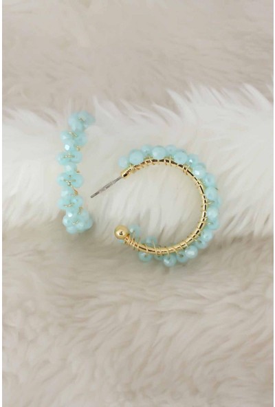 Clariss Buz Mavisi Renk Kristal Örme Boncuk Kadın Küpe Clariss Buz Mavisi Renk Kristal Örme Boncuk Kadın Küpe