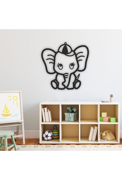 Mart Medya Reklam Bebek Fil Erkek Ahşap Dekor 25X25 cm Mart Medya Reklam Bebek Fil Erkek Ahşap Dekor 25X25 cm