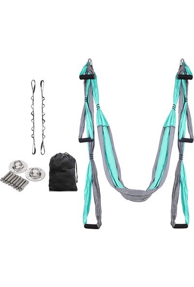 Segolike Yoga Hamak Kapalı Fitness Gym Aracı Naylon Kayış Yoga Swing Mavi Gri (Yurt Dışından) Segolike Yoga Hamak Kapalı Fitness Gym Aracı Naylon Kayış Yoga Swing Mavi Gri (Yurt Dışından)