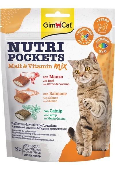 Gimcat Nutripockets Kedi Ödülü Malt&multivitamin 150GR Gimcat Nutripockets Kedi Ödülü Malt&multivitamin 150GR