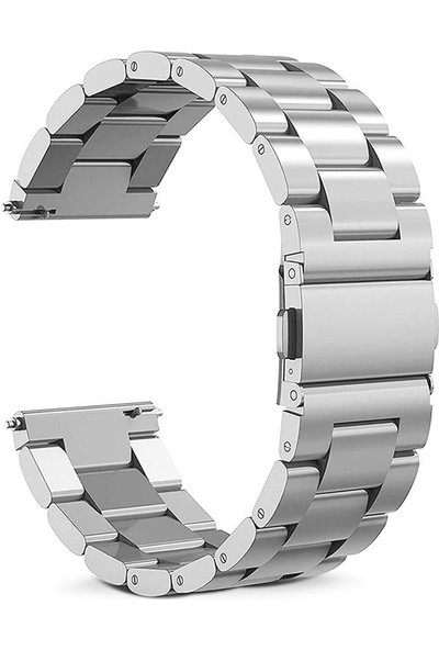 Regetto Ticwatch 2 Kordon Klasik Metal Gümüş Regetto Ticwatch 2 Kordon Klasik Metal Gümüş