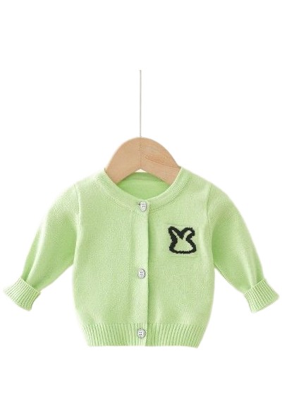 Hausen Dönüş Boyun Bebek Kartigan Için Süveter - Yeşil (Yurt Dışından)