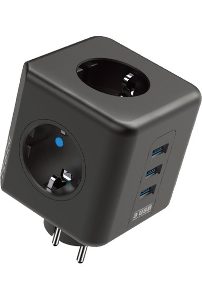 Vothoon Termal Akım Korumalı Isıya Dayanıklı 3'lü Duvar Tipi Priz 3x USB Vothoon Termal Akım Korumalı Isıya Dayanıklı 3'lü Duvar Tipi Priz 3x USB