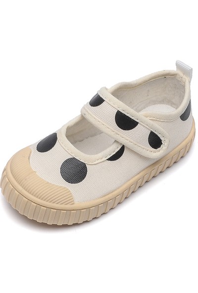 Smart Cabin Puanteli Günlük Kanvas Kız Çocuk Ayakkabısı - Siyah (Yurt Dışından)
