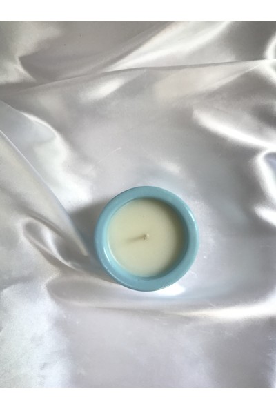 Blue Daisy Mask Yumurta Desenli Sandal Ağacı Kokulu El Yapımı Dekoraktif Mum