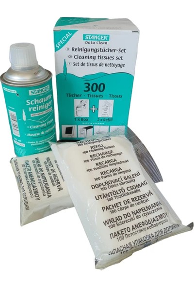 Stanger Antistatik Tv-Tablet-Pc Temizleme Kiti (300 Adet Antistatik Mendil + 300ML Temizleme Köpüğü) Stanger Antistatik Tv-Tablet-Pc Temizleme Kiti (300 Adet Antistatik Mendil + 300ML Temizleme Köpüğü)