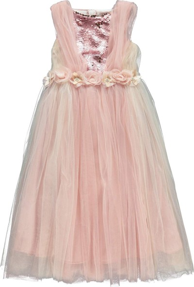 Civil Girls Kız Çocuk Abiye 6-14 Yaş Gül Kurusu