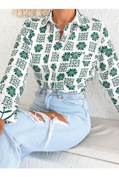 Noa Noa Etnik Çiçek Desenli Gömlek Noa Noa Etnik Çiçek Desenli Gömlek