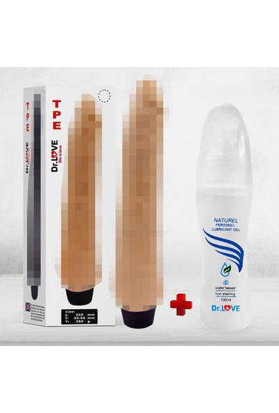 Drlove 23.5 Cm Titreşim Ayarlı Realistik Doku Tirteşim Ayarlı + Drlove Kayganlaştırıcı Drlove 23.5 Cm Titreşim Ayarlı Realistik Doku Tirteşim Ayarlı + Drlove Kayganlaştırıcı