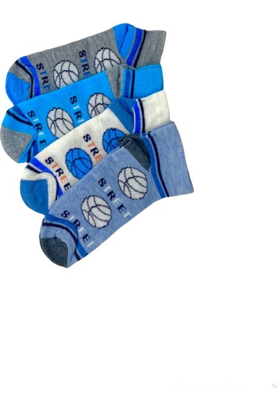 Black Arden Socks 4 Çift Erkek Çocuk Renkli Desenli Çorap 5-6 Yaş BT-0583