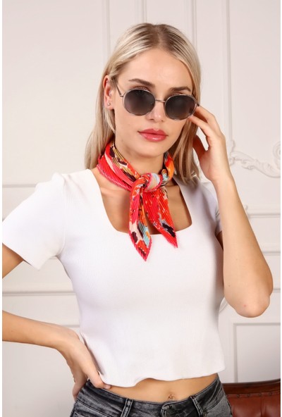 Soft Aksesuar Kadın Piliseli Bandana,saç Bantı,fular Soft Aksesuar Kadın Piliseli Bandana,saç Bantı,fular