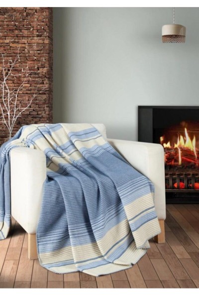 Acar Tekstil Soft Color Çizgili Pamuklu Çift Kişilik Battaniye Acar Tekstil Soft Color Çizgili Pamuklu Çift Kişilik Battaniye
