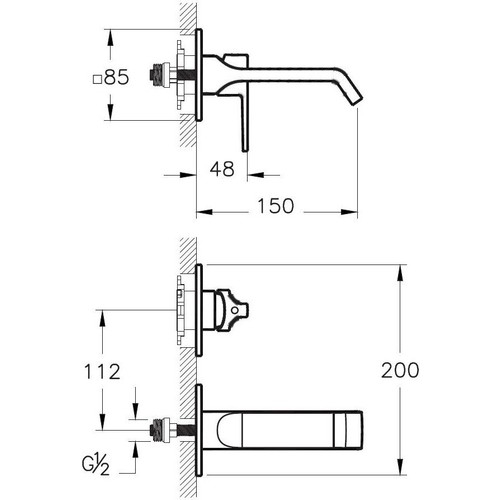 VitrA Suit A42782 Ankastre Lavabo Bataryası, Sıva Üstü, Krom Fiyatı