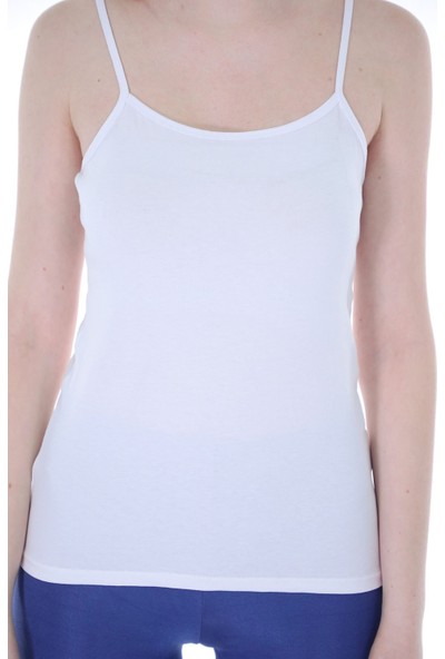 Beyaz Ip Askılı Atlet