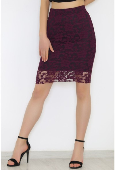 Dantelli Kalem Etek Mor - 9204.316.