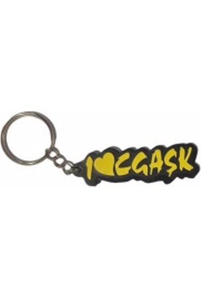 Anahtarlık Silikon Cg Aşk (Sarı-Siyah)