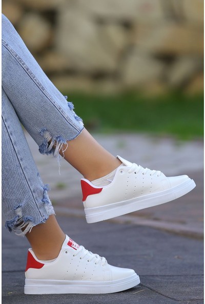 Kalın Tbn Günlük Ayakkabı Beyazkırmızı - 8585.264.