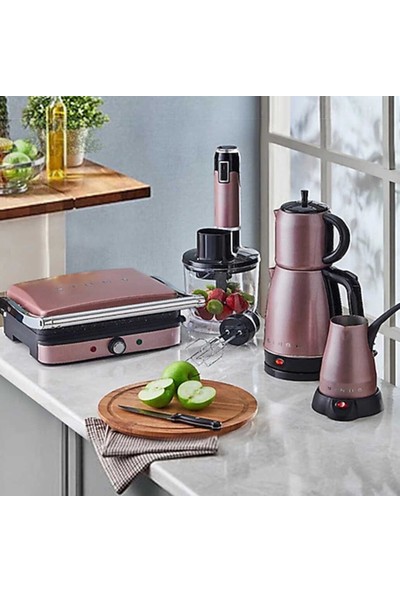 Sinbo Somon 4lü Mega Elektro Mutfak Çeyiz Seti Rose Sinbo Somon 4lü Mega Elektro Mutfak Çeyiz Seti Rose