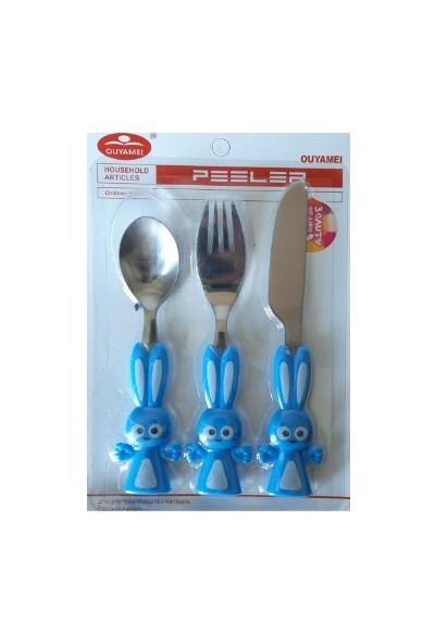 Arslan Group-Bebek Mama 3'lü Seti-Kaşık, Çatal, Bıçak Arslan Group-Bebek Mama 3'lü Seti-Kaşık, Çatal, Bıçak