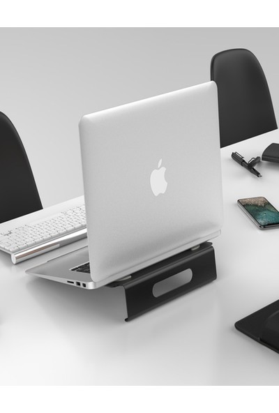 Notebook Standı Laptop Desteği Yükseltici Soğutucu Altlık-Metal Notebook Standı Laptop Desteği Yükseltici Soğutucu Altlık-Metal