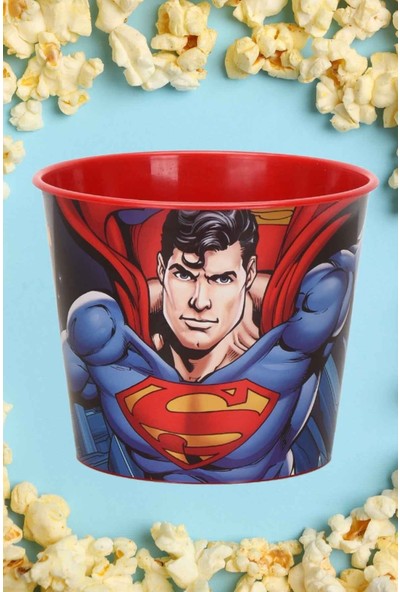 Kaktüskedi Superman Lisanslı Atıştırmalık Kovası - Mısır Kovası