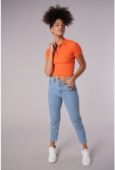 Mavı Boyfrıend Mom Jean