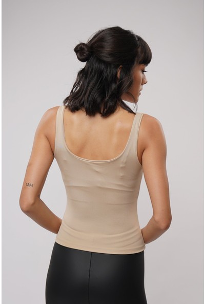 Bej Kalın Askılı Atlet