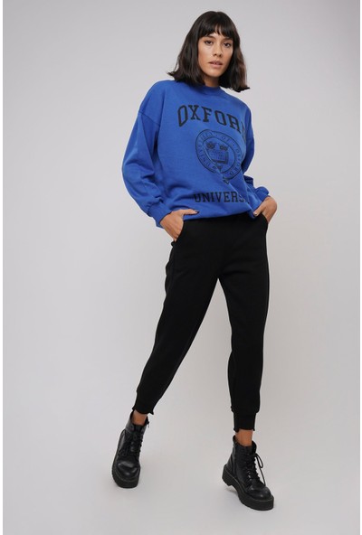 Siyah Cepli Eşofman Altı