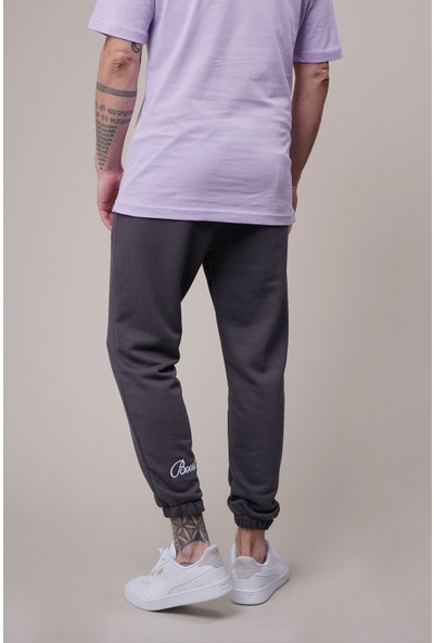 Antrasıt Paça Lastikli Eşofman Altı