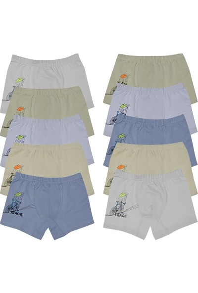 Donella 10'lu Bisiklet Baskılı Erkek Çocuk Boxer - 757015