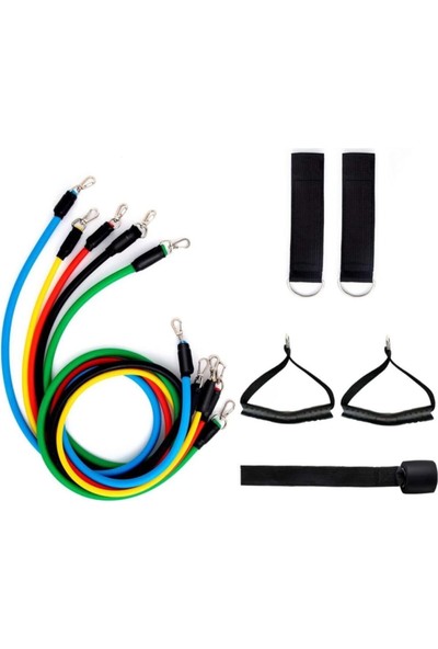 Tosima Kapı Arası Egzersiz Lastiği Direnç Lastiği 5'li Full Set Egzersiz Seti Tosima Kapı Arası Egzersiz Lastiği Direnç Lastiği 5'li Full Set Egzersiz Seti