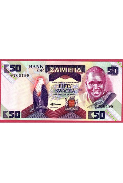 TK Zambia 50 Kwacha Unc Çil