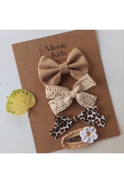 Minniekids Kız Bebek/çocuk 4lü Toka Seti