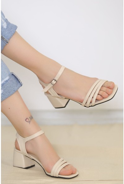 Bigwos 5 cm Topuklu Ayakkabı Ten - 9262.264.