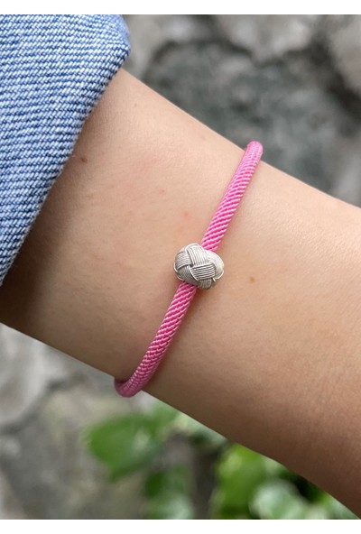 Kazzaze Gümüş Kazaziye Top Detaylı Bileklik