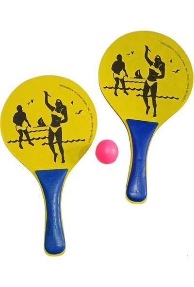 Avessa Plaj Tenis Raket Seti Çocuk Boy (2 Raket 1 Top) Sarı - Mavi Avessa Plaj Tenis Raket Seti Çocuk Boy (2 Raket 1 Top) Sarı - Mavi