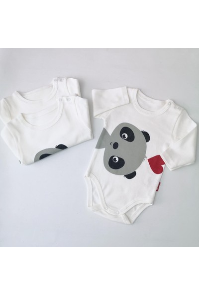 Maibella Panda Baskılı Uzun Kollu Çıtçıtlı Bebek Badi Maibella Panda Baskılı Uzun Kollu Çıtçıtlı Bebek Badi
