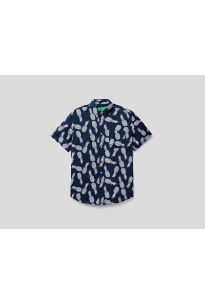 Benetton Desenli Gömlek